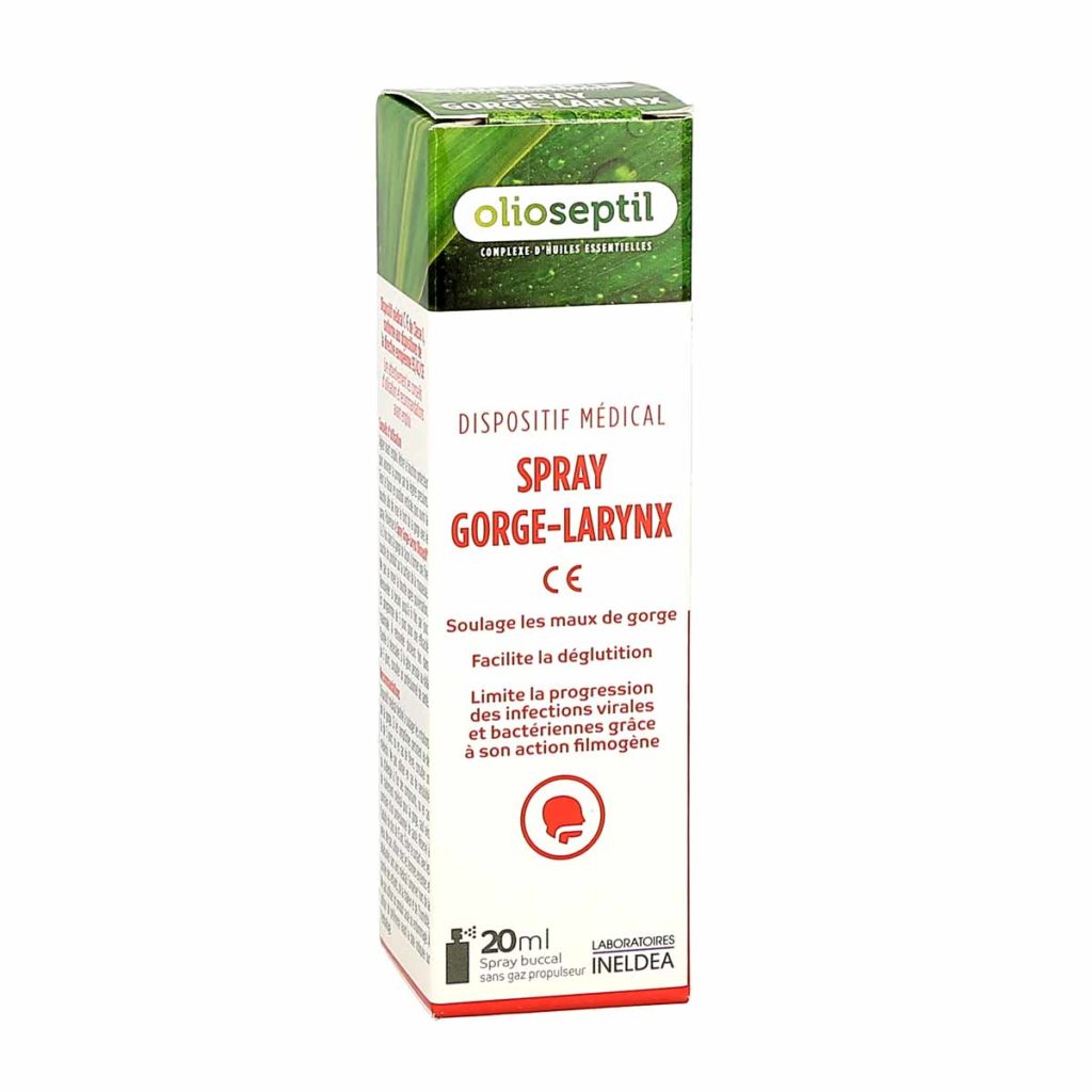 Olioseptil Gorge-Larynx, spray de 20ml - La Pharmacie de Pierre