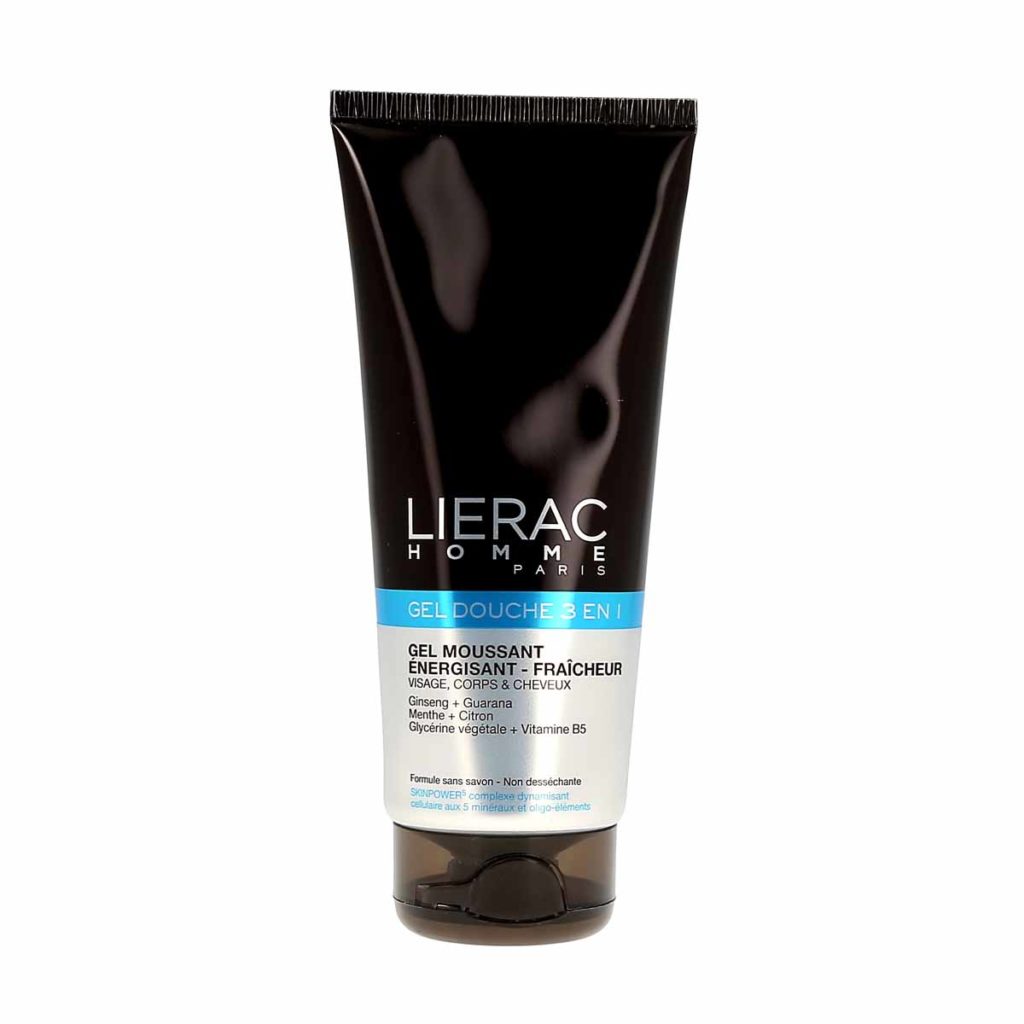 Lierac Homme Gel Douche 3 en 1, Gel Moussant Energisant Fraîcheur ...