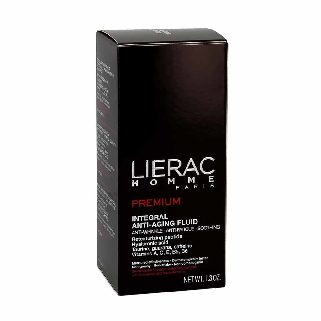 Lierac Homme Premium Fluide Anti-âge Intégral, flacon pompe de 40ml ...