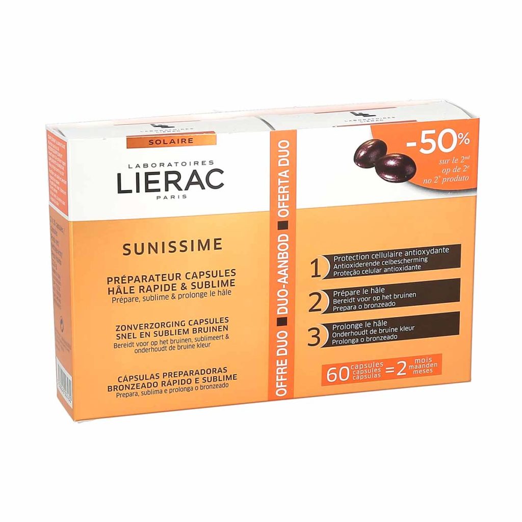 Lierac Sunissime Préparateur Capsules Hâle Rapide et Sublime, 2 boites ...