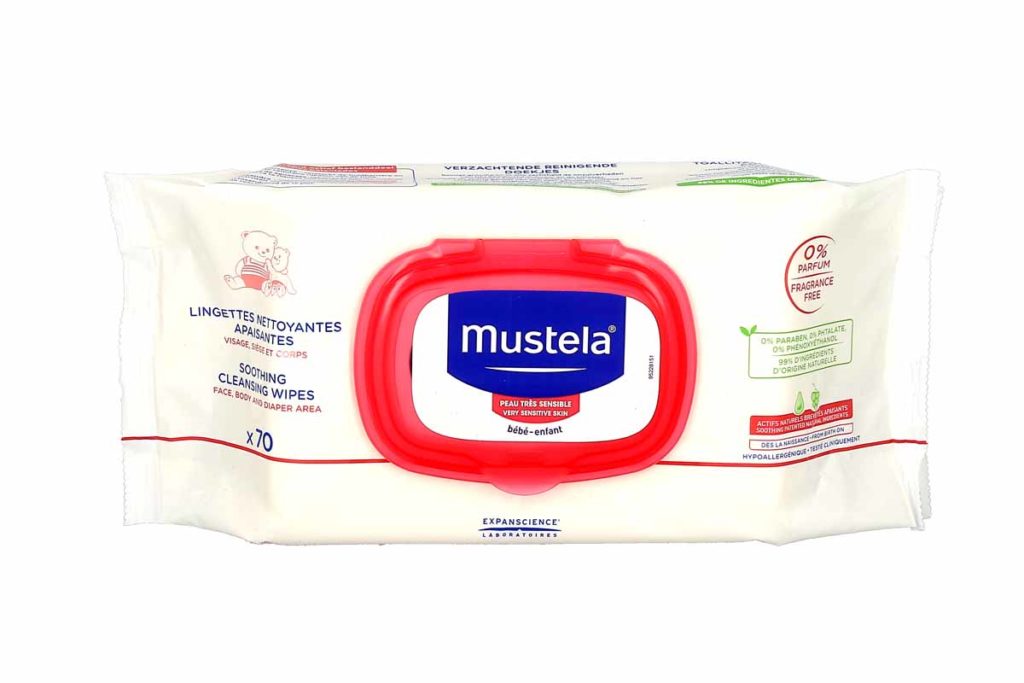 Mustela Lingettes Nettoyantes Apaisantes Sans Rinçage, paquet de 70 ...