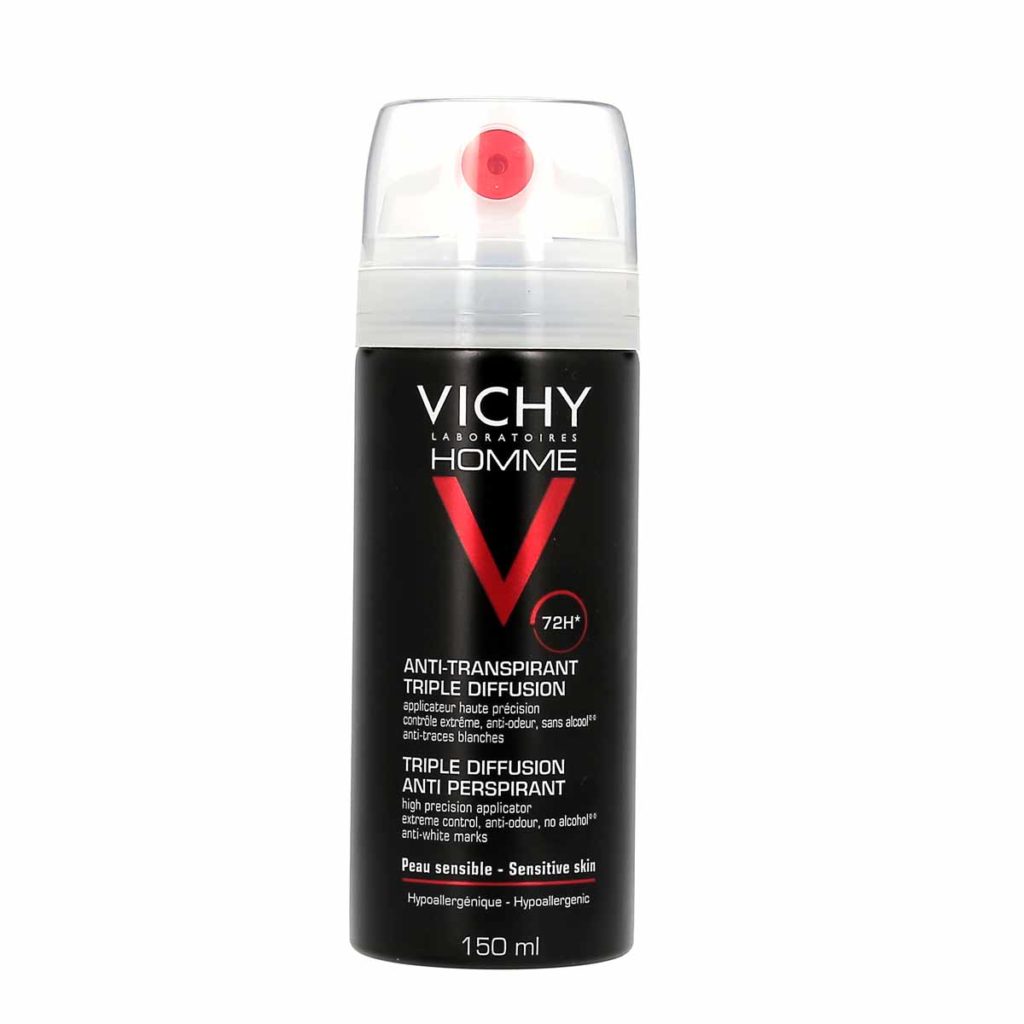 Vichy Homme Déodorant Anti-Transpirant Triple Diffusion, spray de 150 ...