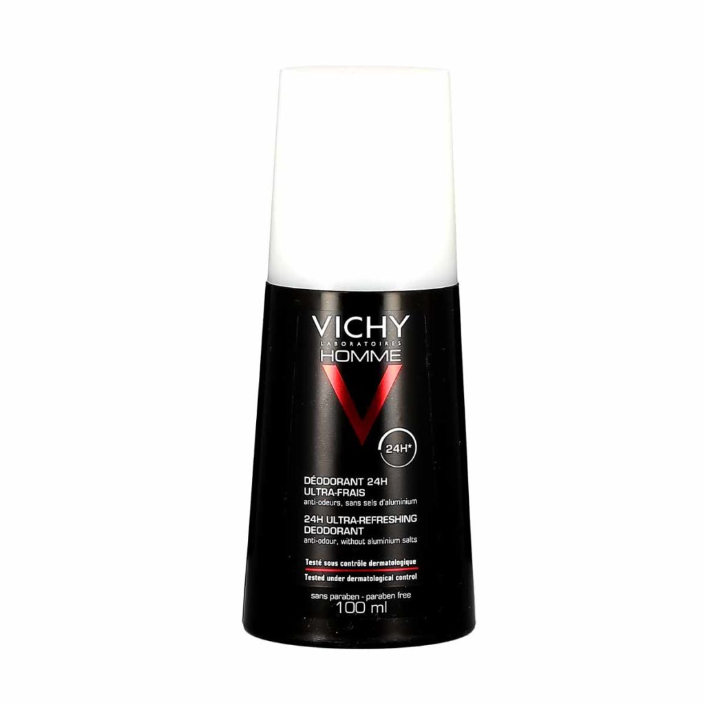 Vichy Homme Déodorant Ultra-Frais, spray de 100 ml - La Pharmacie de Pierre