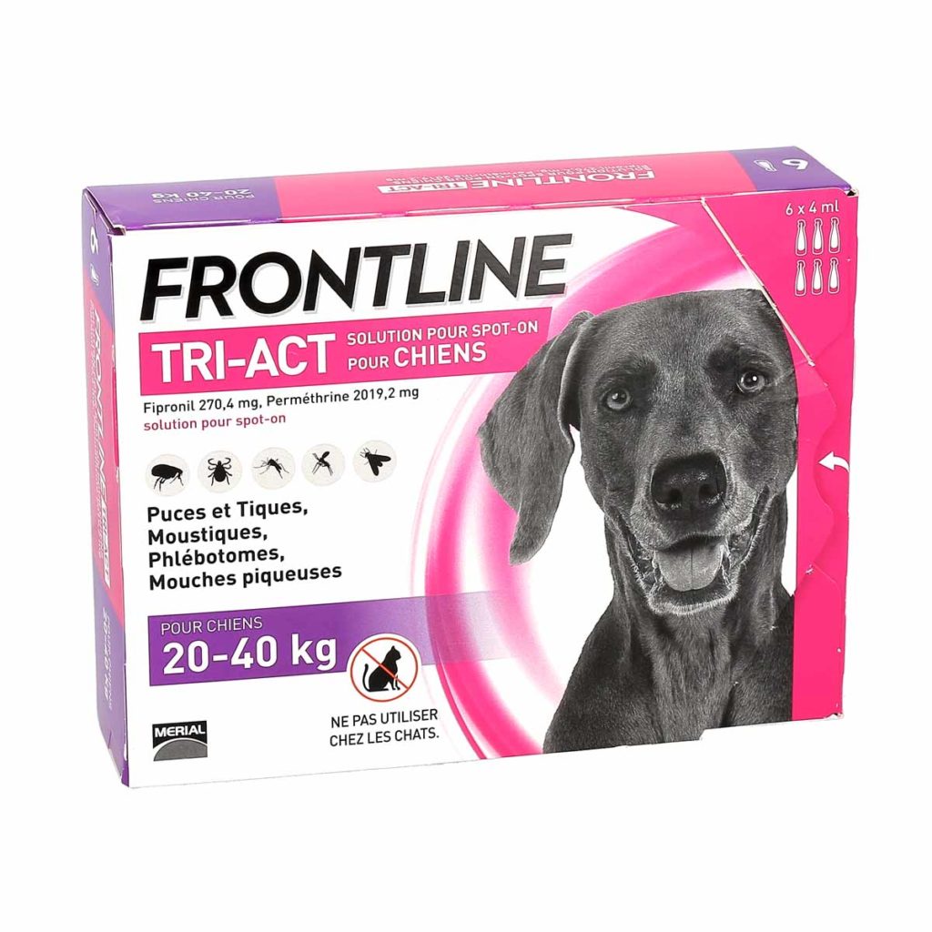 Frontline Tri-Act Solution pour Spot-On Chiens de 20-40kg, boite de 6 ...