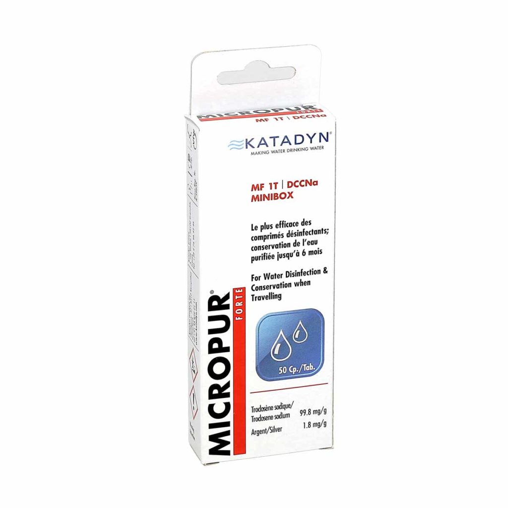 Micropur Forte MF 1T DCCNa Minibox Katadyn, boite de 50 comprimés - La ...