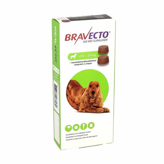 Bravecto Chien 10-20kg, boite de 2 comprimés à croquer - La Pharmacie ...