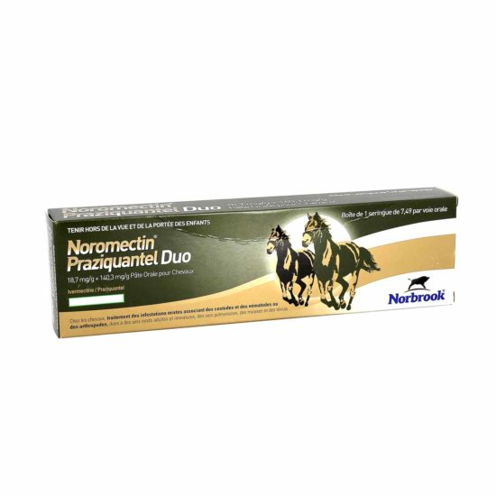 Noromectin Praziquantel Duo Vermifuge Pâte Orale pour Chevaux, boîte d ...