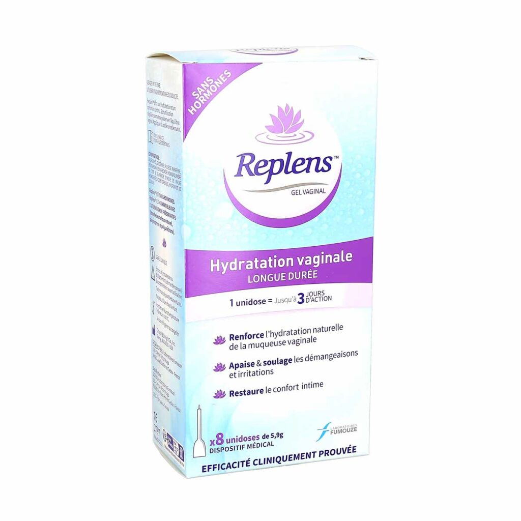 Replens Gel Vaginal Hydration Longue Durée Sans Hormones, boîte de 8 ...