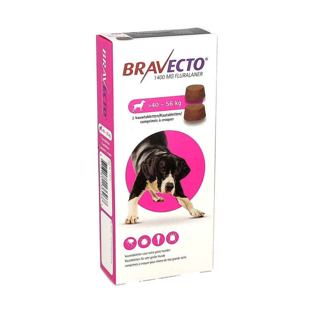 BRAVECTO Chien 40-56 KG, boîte de 2 comprimés à croquer - La Pharmacie de Pierre