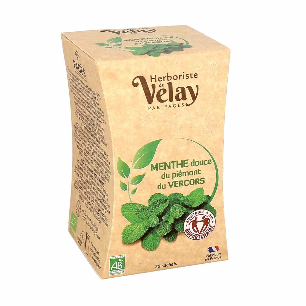 L'Herboriste du Velay Infusion Bio de plantes françaises - Menthe Douce ...