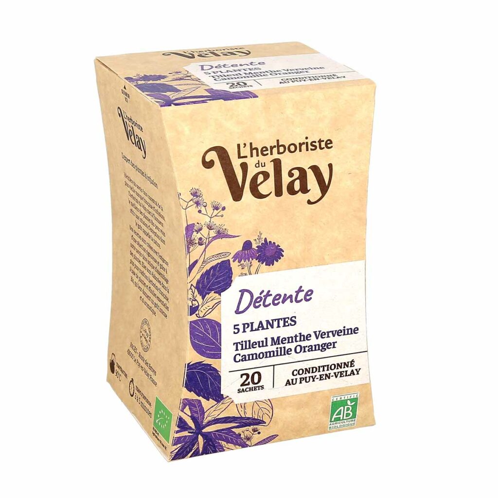 L'Herboriste du Velay Infusion Speciale 5 Plantes Détente Bio 20 ...
