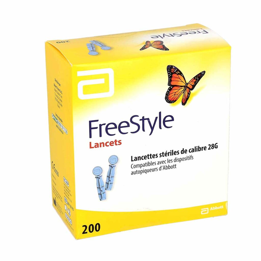 Lancettes Stériles calibre 28G Freestyle X200 - La Pharmacie de Pierre