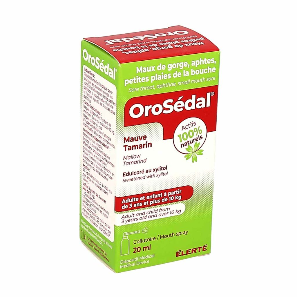 OROSEDAL COLLUTOIRE Spray Buccal 20ml - Maux de Gorge, Aphtes, Lichen ...