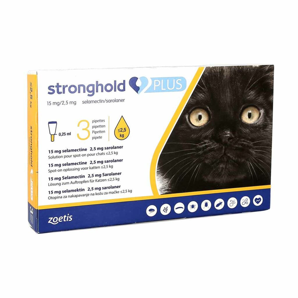 STRONGHOLD PLUS 30MG/5MG CHAT 2,5 À 5KG BOÎTE DE 3 PIPETTES - La ...