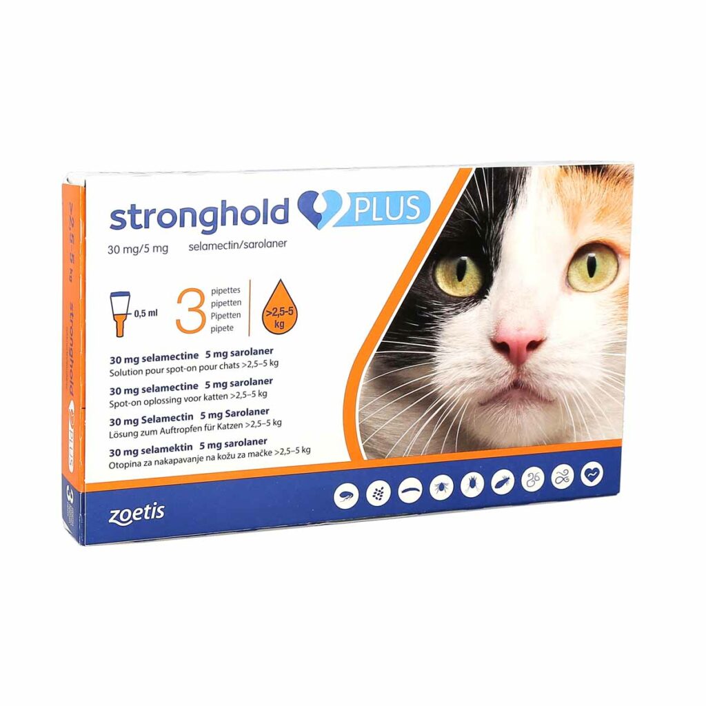 STRONGHOLD PLUS 30MG/5MG CHAT 2,5 À 5KG BOÎTE DE 3 PIPETTES - La ...