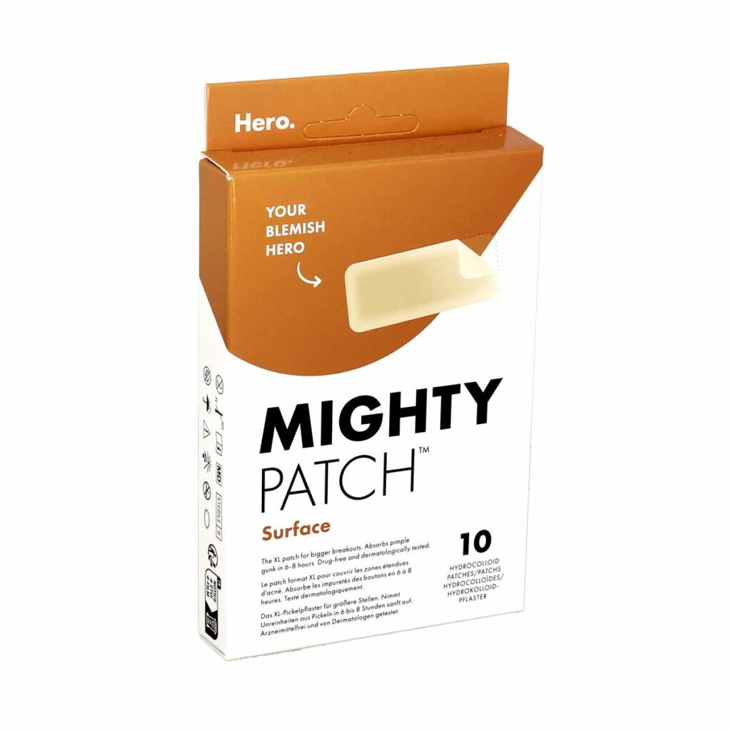 Hero Mighty Patch Surface Patchs Anti-Acné Zones Étendues 10 Patchs ...