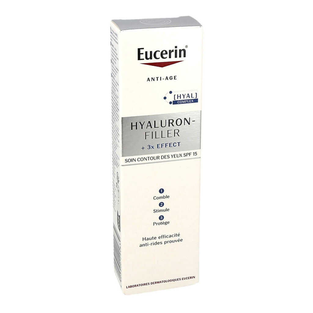 Eucerin Hyaluron-Filler + 3x Effect Soin Contour des Yeux SPF15, 1 tube ...