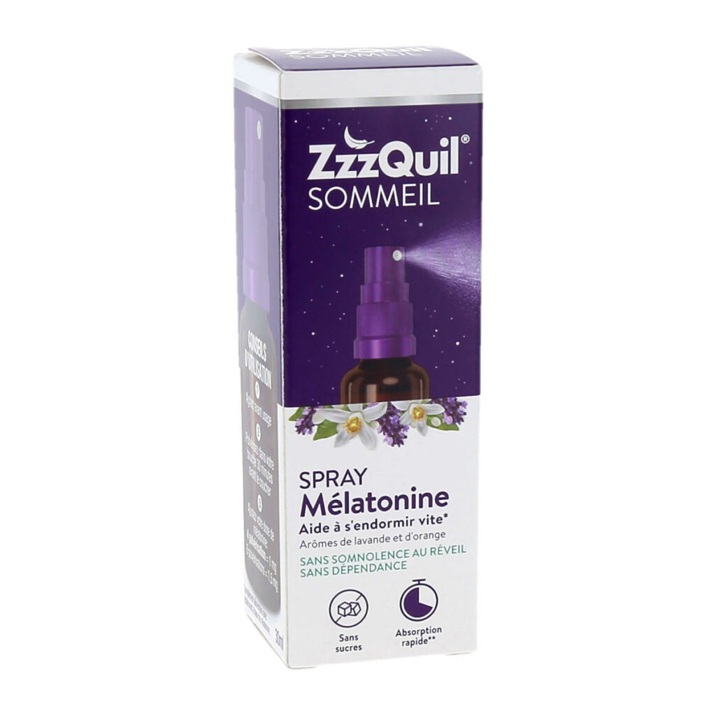 ZzzQuil Sommeil Spray Mélatonine, Sans sucres/Absorption rapide, arôme ...