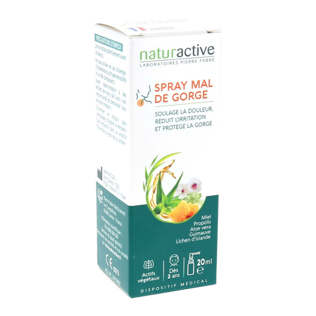 Naturactive Spray Mal de Gorge dès 2 ans, spray de 20ml - La Pharmacie ...